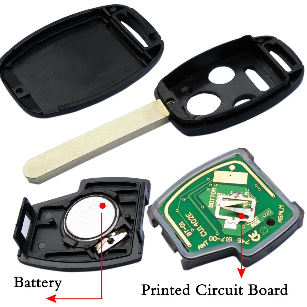 Keyless Entry Remote Car Key Fob Replacement 4 Button N5F-S0084A Compatible for 2006-2011 Honda Civic,2006-2011 Honda Civic EX,2006-2011 Honda Civic Si