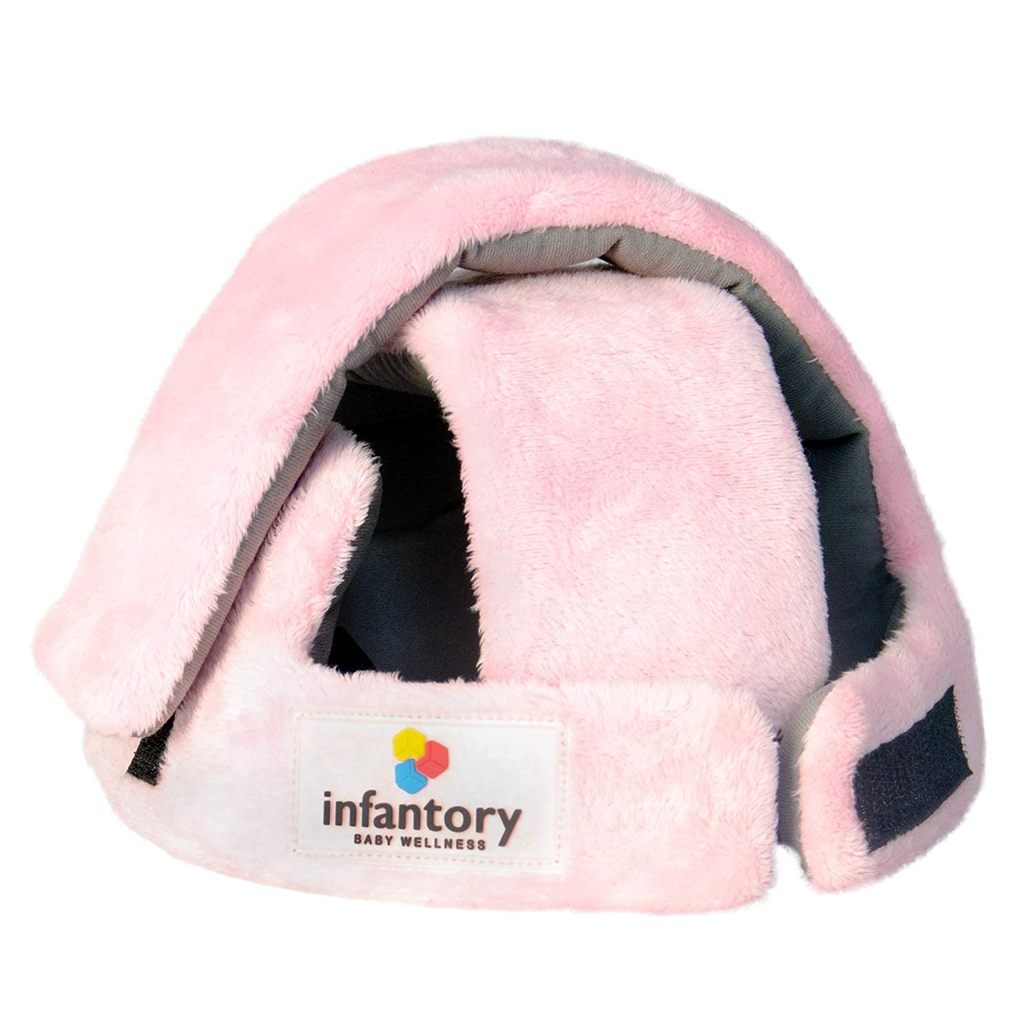 INFANTORY | Baby Helmet for Protection and Safety - Adjustable, Shockproof Foam (Pink)