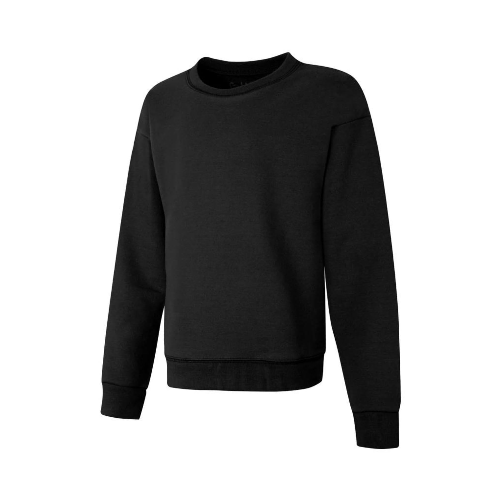 Hanes girls Ecosmart Graphic Sweatshirt Pullover Sweater, Black, Large US