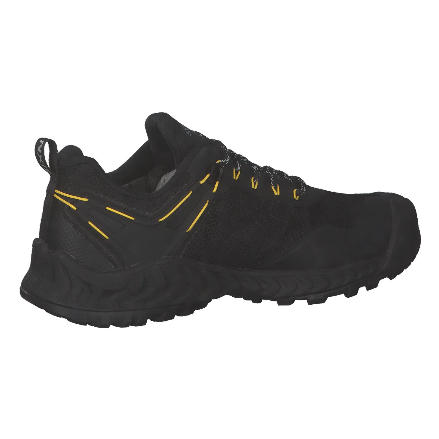 KEEN mens Nxis evo Waterproof fast Packing Hiking Shoe, Black/Keen Yellow, 11.5 US