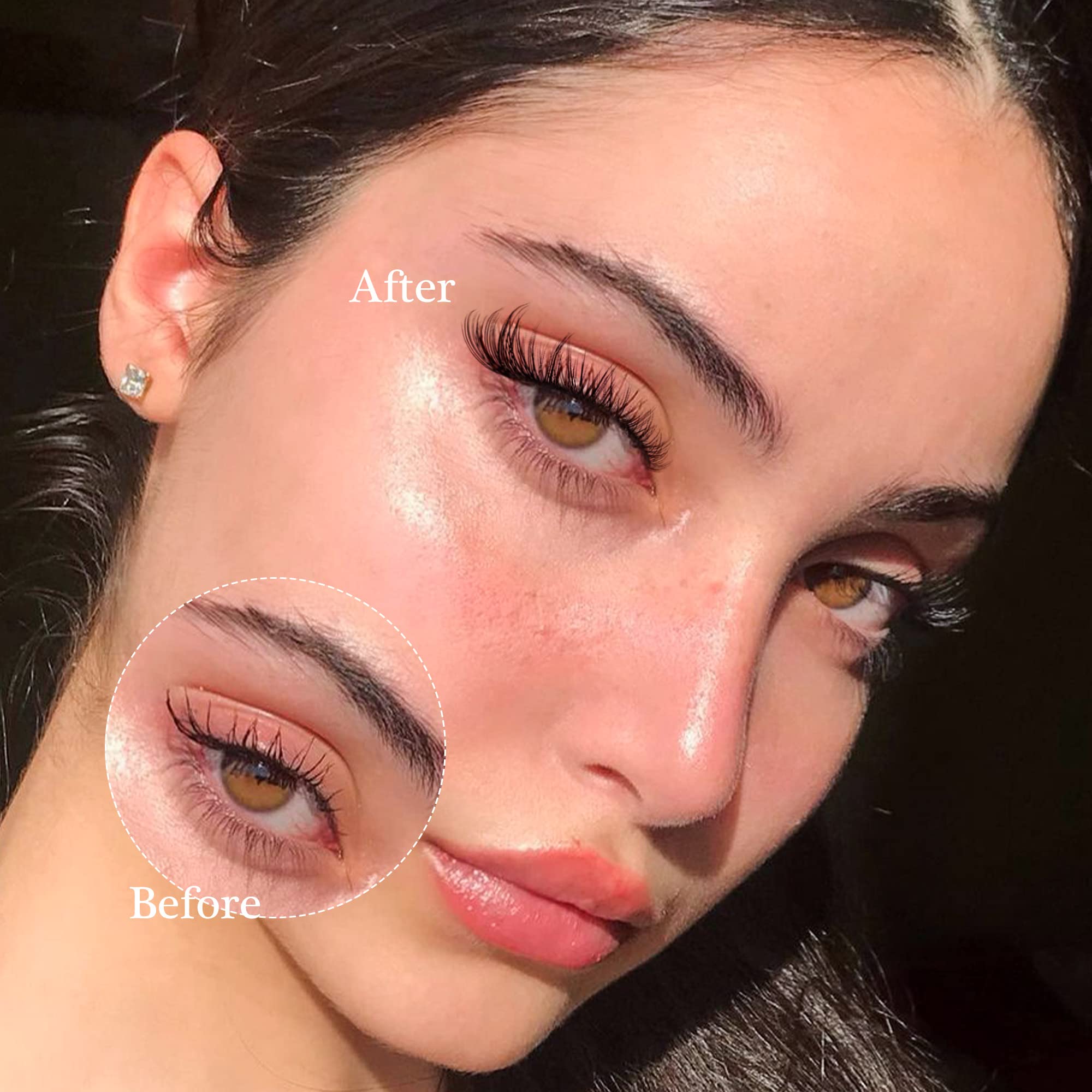 Lash Clusters Natural Wispy Cluster Lashes 8-16mm Wispy Individual Lashes Extensions Natural Look Lashes D Curl Fluffy Cluster Lashes DIY Eyelash Extension by Focipeysa