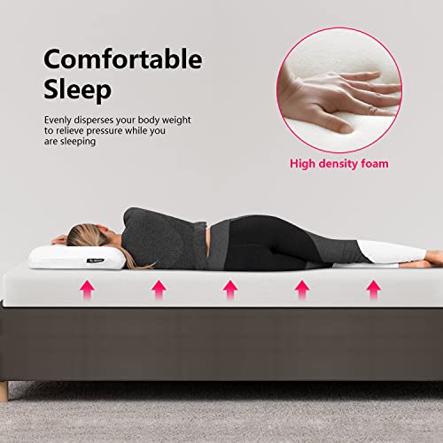 Twin Size Mattress,6 Inch Base Foam Mattress in a Box,Medium-Firm,Pressure Relief&Temperature Regulation,CertiPUR-US Certified,Fiberglass Free,White
