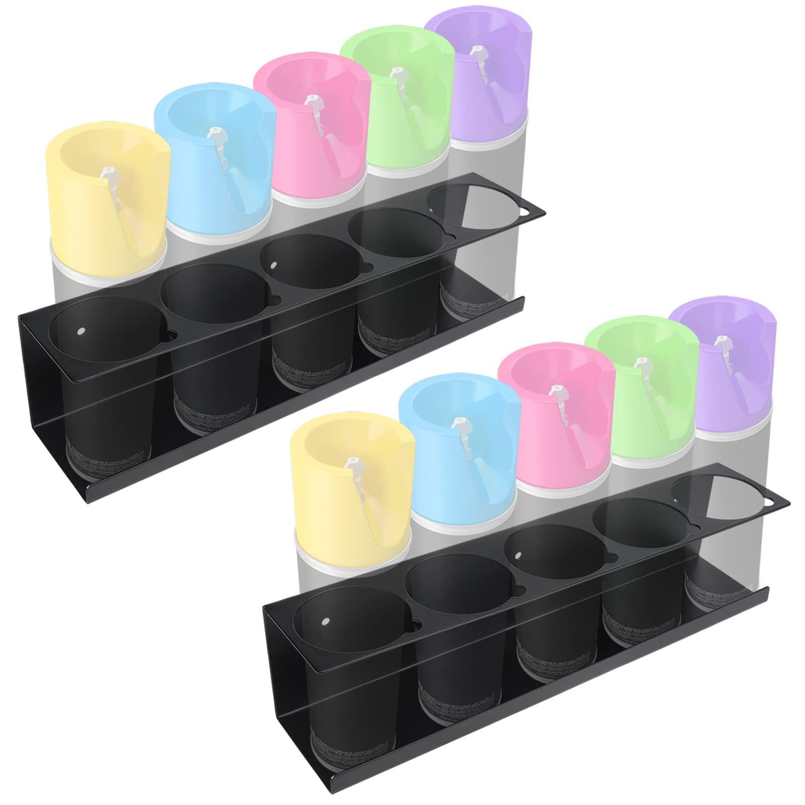 Spray Can Holder Rack Organizer - 5 Can Spray Bottle Holder | Lube Can Storage Rack | Can Holes Steel Spray Bottle Holder | Lube Can Storage Rack | Heavy Duty Paint Bottle Organizer Wall Mount Space