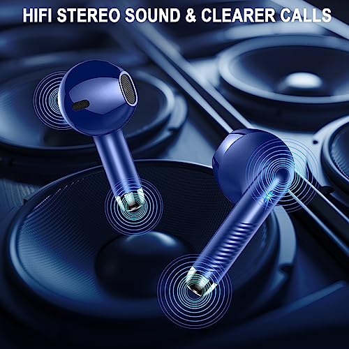 Wireless Earbuds, Bluetooth 5.3 Ear Buds LED Power Display Headphones Bass Stereo, Bluetooth Earbuds in-Ear Noise Cancelling Mic, 40H Playback Mini Case IP7 Waterproof Sports Earphones for Android iOS
