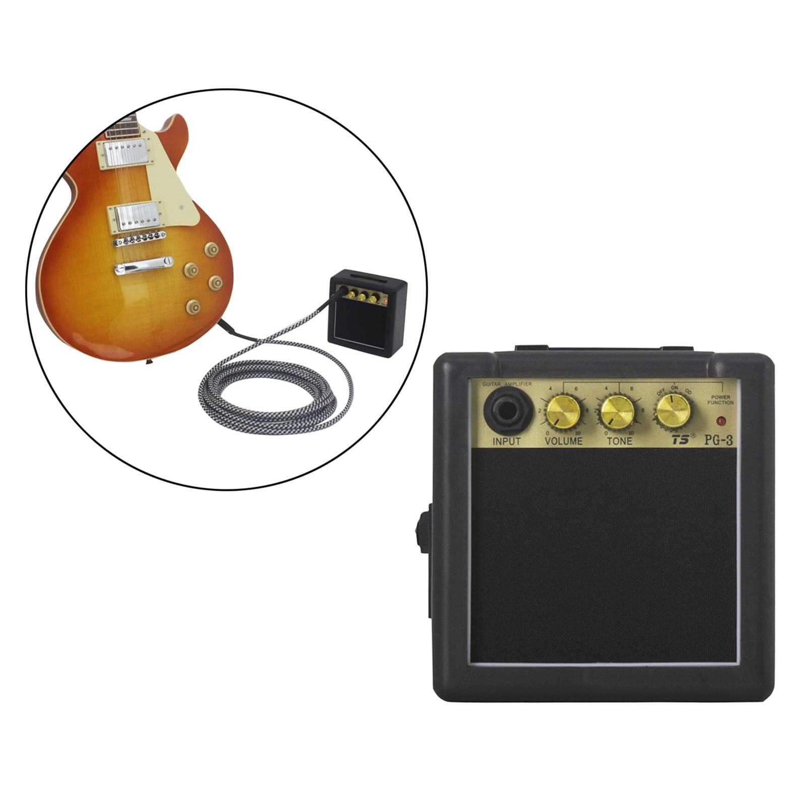 Jili Online Mini 3 Watt 9V Battery Powered Amp Amplifier Speaker for Acoustic/Electric Guitar Ukulele High-Sensitivity with Volume Tone Control, 019f94d76dd49dd266bcc1e5b1aef2fb