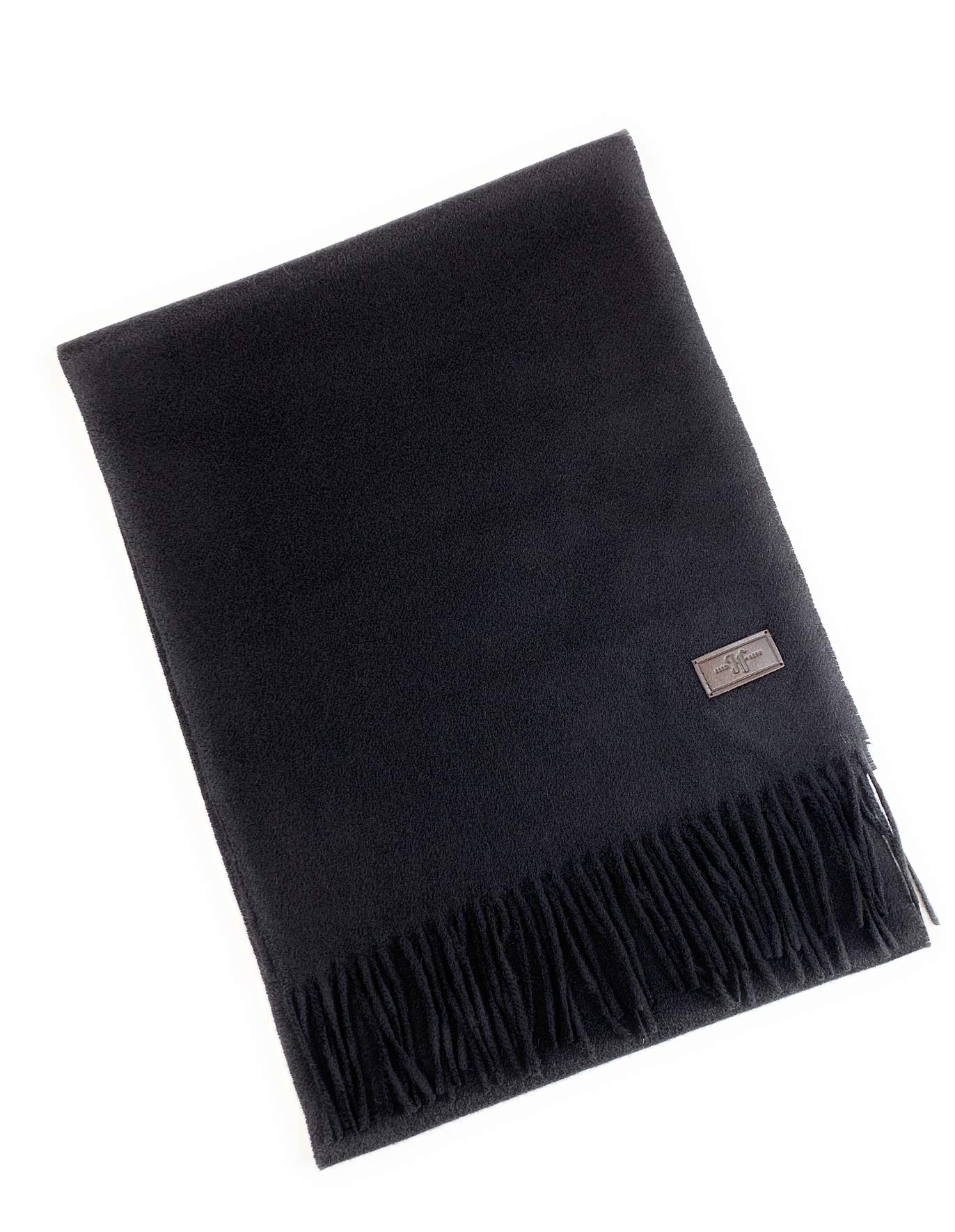 Hickey Freeman Solid 100% Italian Cashmere Scarf for Men – Ultra-Soft Men’s Winter Scarves, 72-Inches x 12-Inches, Cosmo Blue