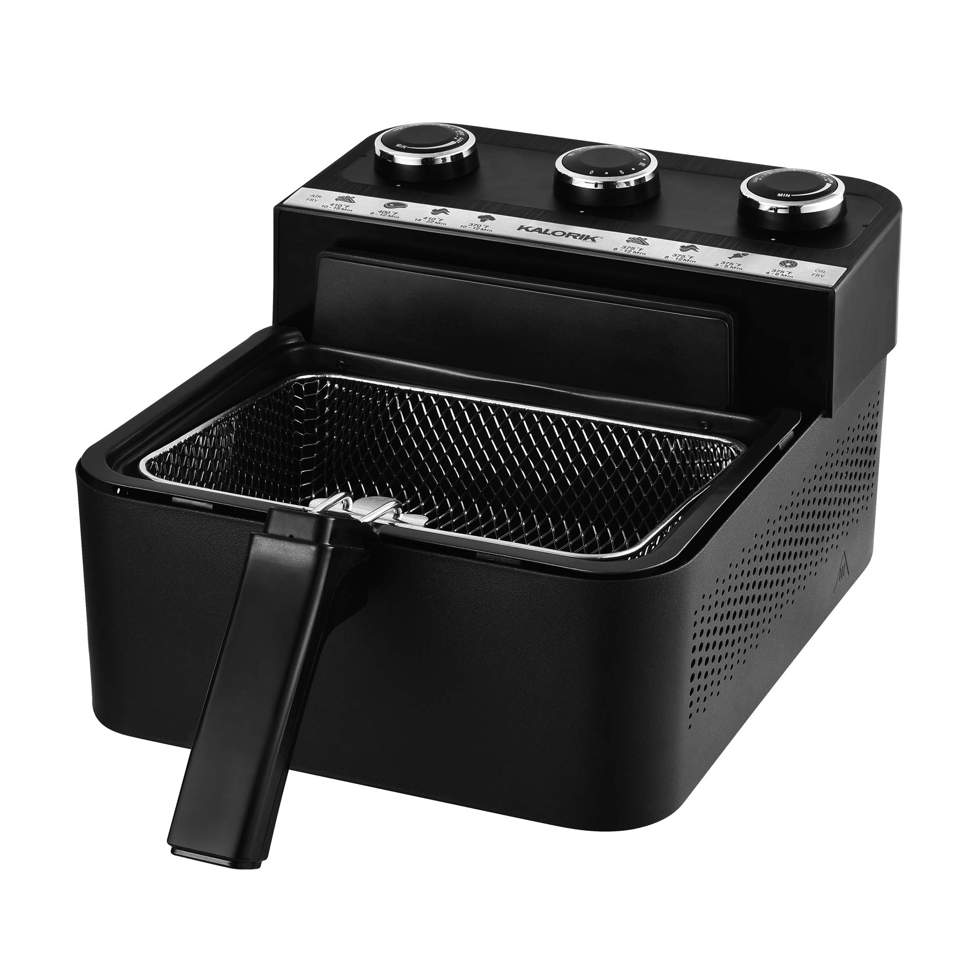 Kalorik 2-in-1 Air Fryer and Deep Fryer, Black