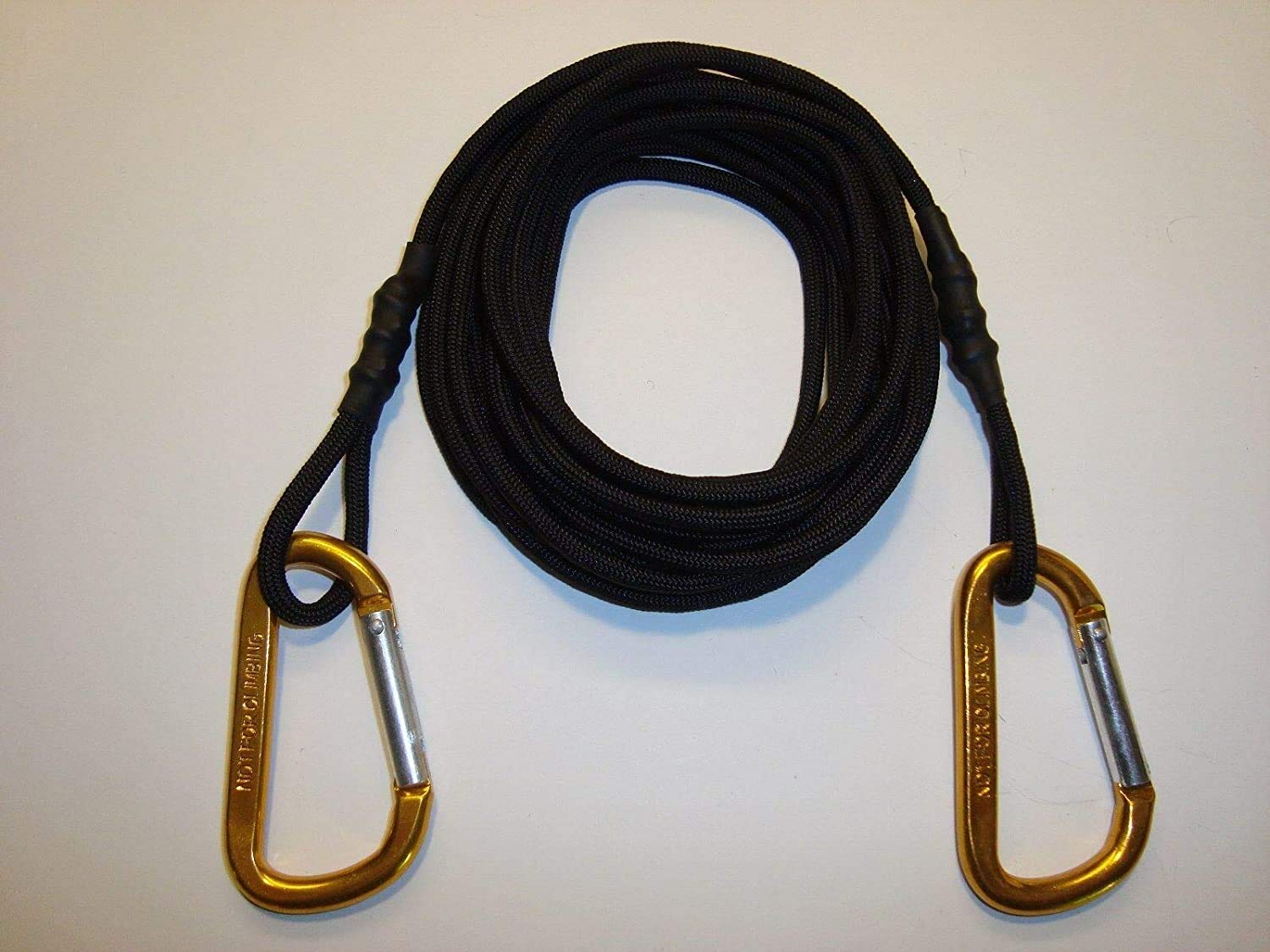 Kayak Canoe Tow Line Leash Lanyard w/12' Nylon Rope & 2 Carabiners Paddle Board