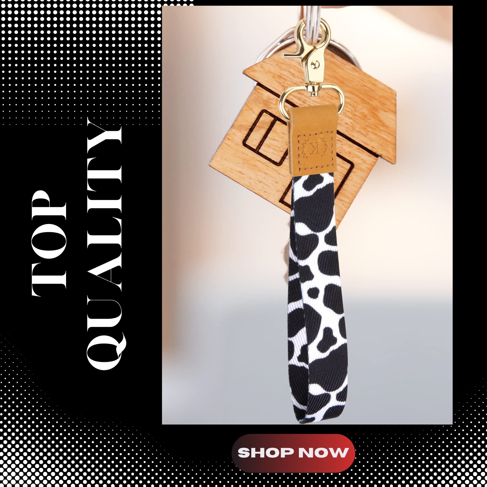 Lanyards For Keys & Wallet, Cow Lover Gifts For Women And Men, Unique Patterns, Ultra Soft, Durable Polyester