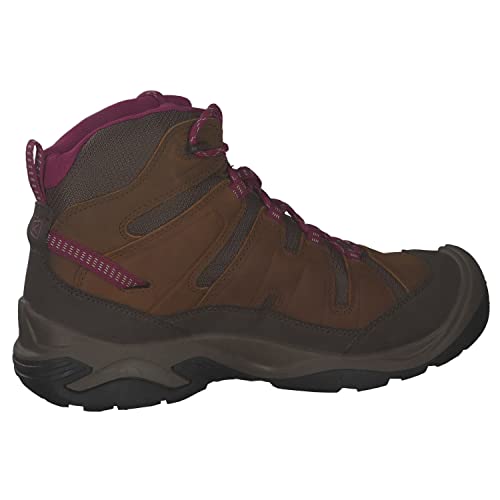 KEEN Women's Circadia Mid Height Comfortable Waterproof Hiking Boots, Syrup/Boysenberry, 12