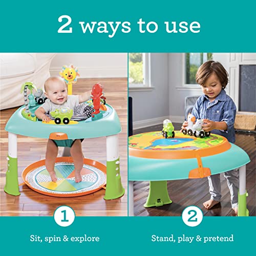 Infantino 2-in-1 Sit, Spin & Stand Entertainer - 360 Seat and Activity Table with Simple Store-Away Design, Multi-Colored, 1-Count