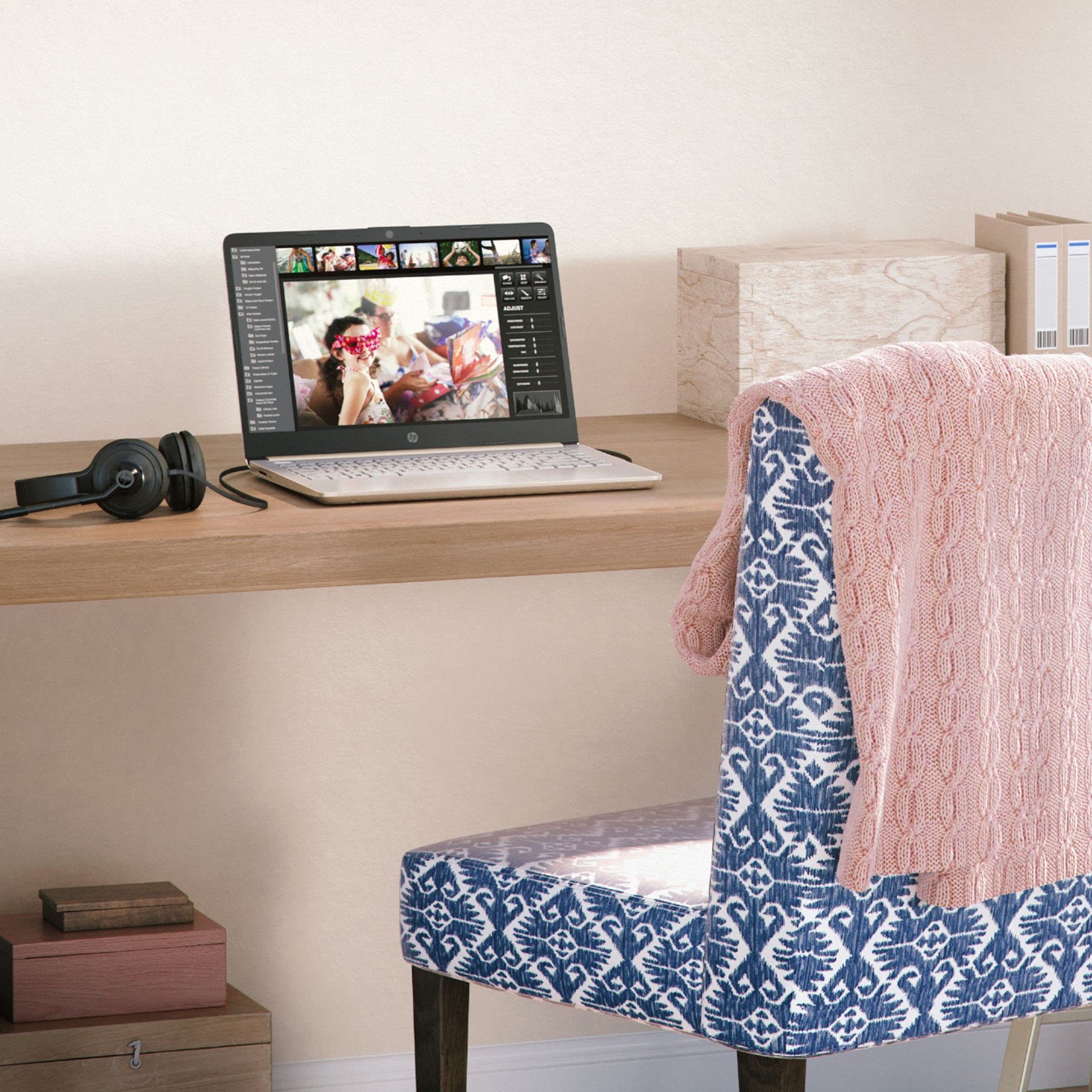 HP 2022 Newest Stream 14" HD Laptop, Intel Celeron N4020(up to 2.8GHz), 16GB RAM, 320GB Space(64GB eMMC+256GB Card), 1-Year Office 365, WiFi, HDMI, USB-C, Webcam, Bluetooth, Windows 10S, Gold+JVQ MP