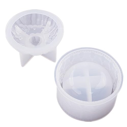 KSHQU # DIY Chic Storage Box Resin Casting with Lids Jewelry Candy Jar Silicone Container Epoxy Resin Silicone (Clear, One Size)