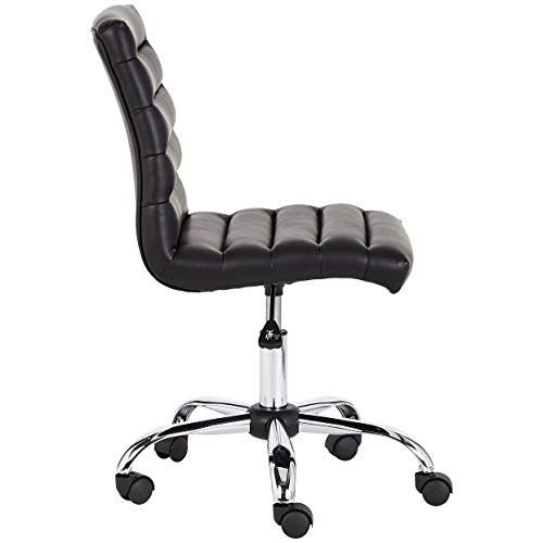 JC Home Ripple Mid Back Office Chair, black