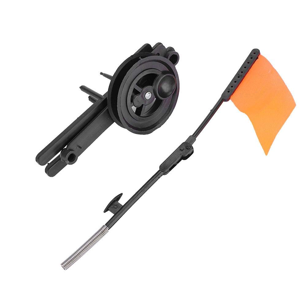 Ice Fishing Rod, Tip-Up Hand Compact Metal Pole Orange Flag for Ice Fishing Angler Tackle