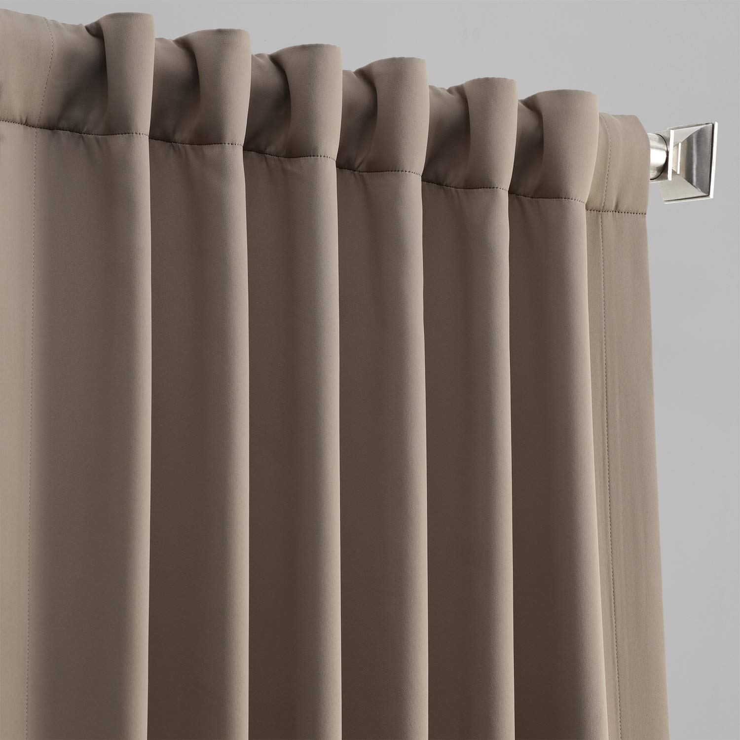 HPD Half Price Drapes Room Darkening Curtains 84 Inches Long for Bedroom (1 Panel), BOCH-2018111-84, 50 X 84, Formal Taupe