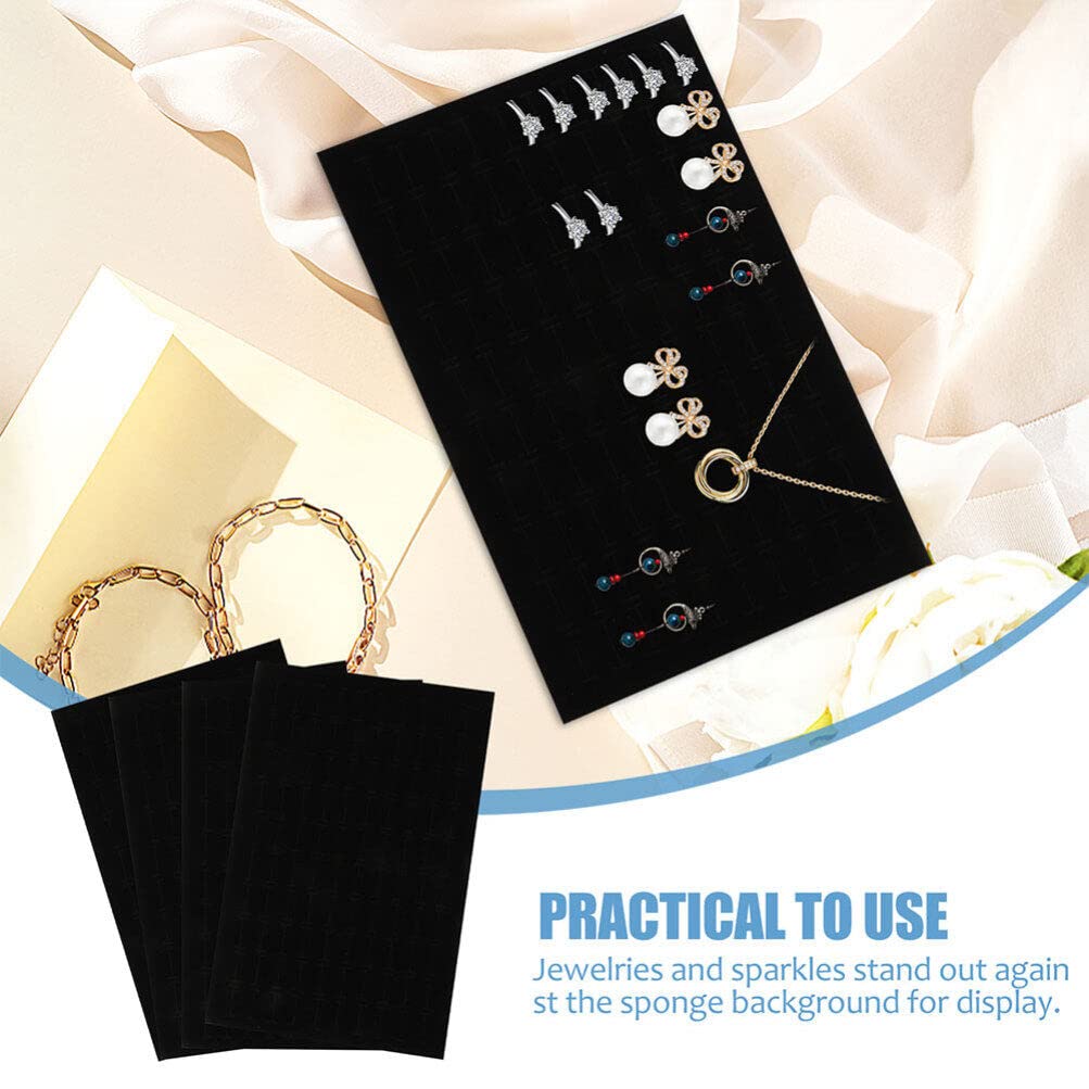 LIFKOME Black Velvet Ring Insert Display Jewelry Storage Box Foam Holder Organizer Ring Organizer for Jewelry Display Trays Jewelry Display Trays Jewelry Display Pad Tray 20pcs
