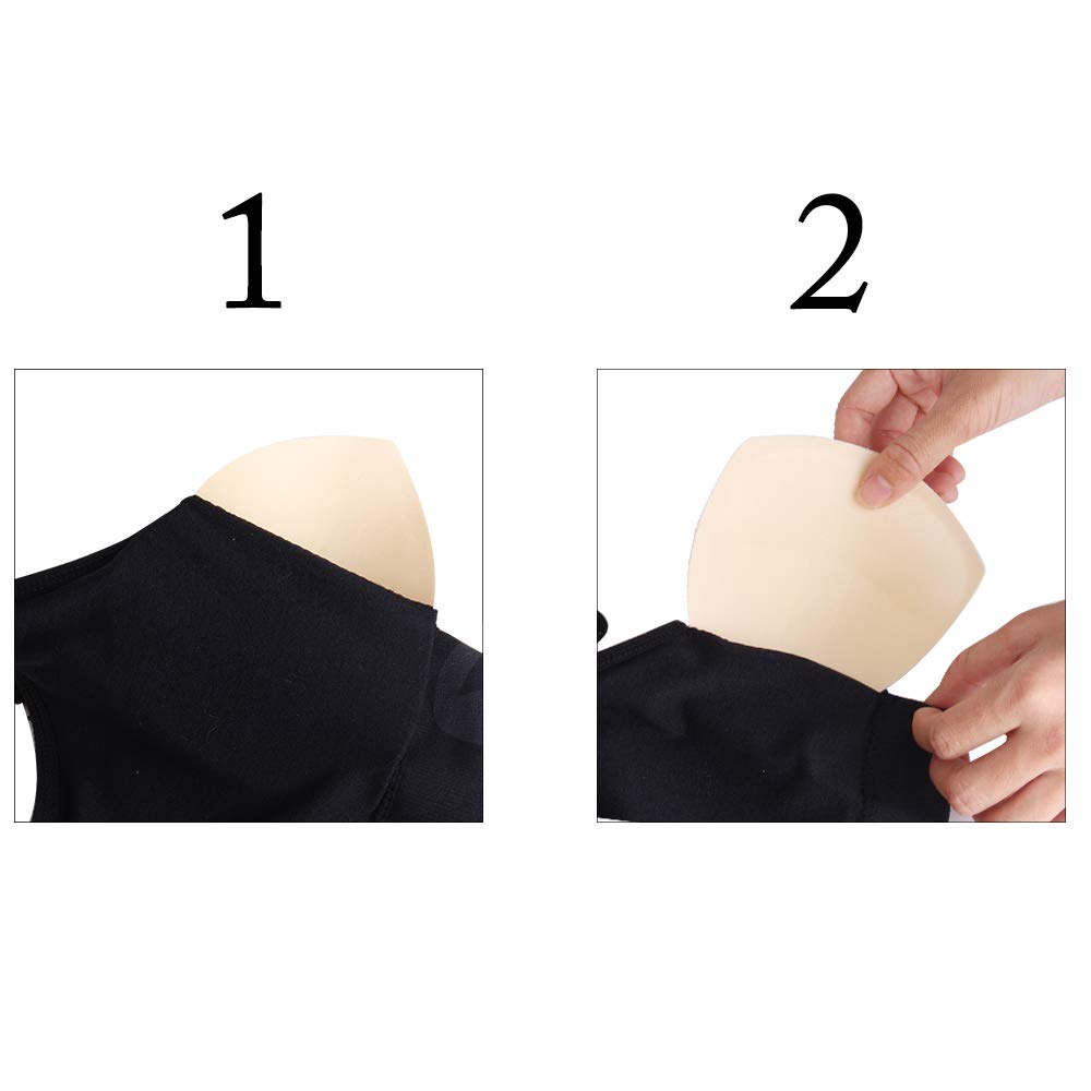 Hicdaw 8 Pairs Bra Pads Inserts Bra Cups Insert Sports Bra Pad Insert Sew in Bra Cups for Women