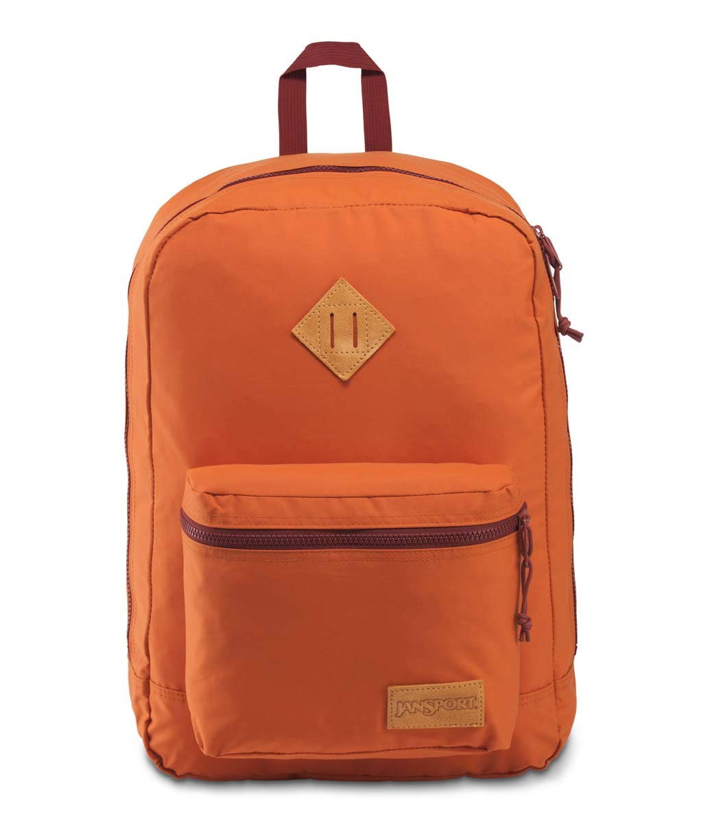 JanSport Super Lite Backpack, Umber with Rust Red