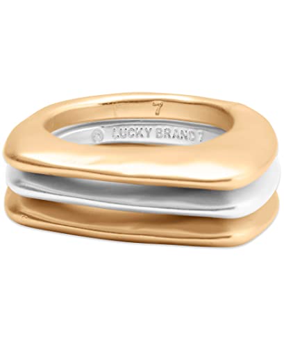 Lucky Brand Organic Metal Ring Stack