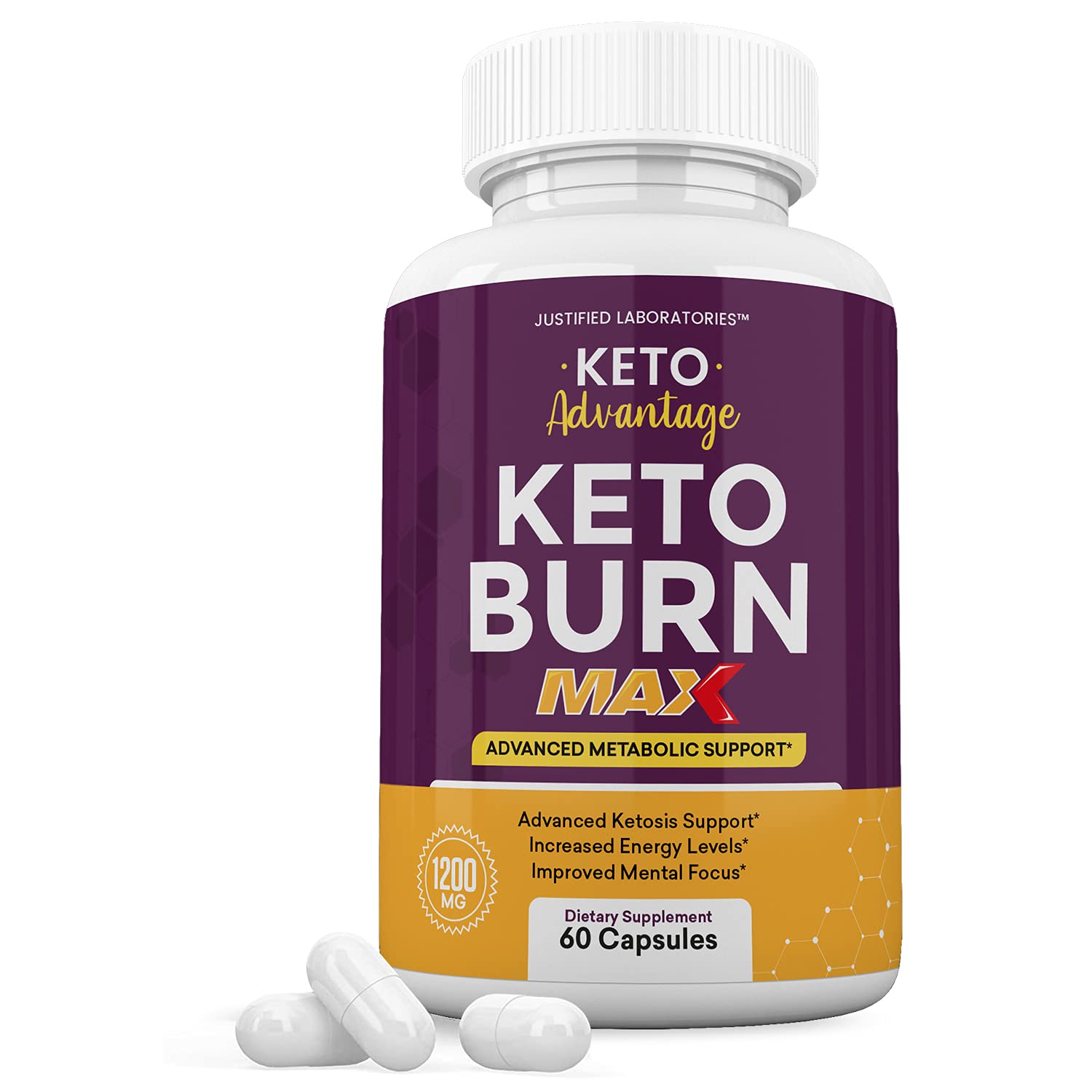 Keto Advantage Keto Burn Max 1200MG Keto Pills Includes Apple Cider Vinegar goBHB Exogenous Ketones Advanced Ketogenic Supplement Ketosis Support for Men Women 60 Capsules