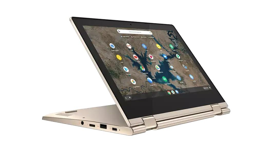 Lenovo Chromebook Flex 3 2-in-1 Convertible Laptop in Almond Intel Processor 64GB eMMC 4GB 11.6in IPS Touchscreen BT Webcam iSlik Pen (Flex 3 - Renewed)