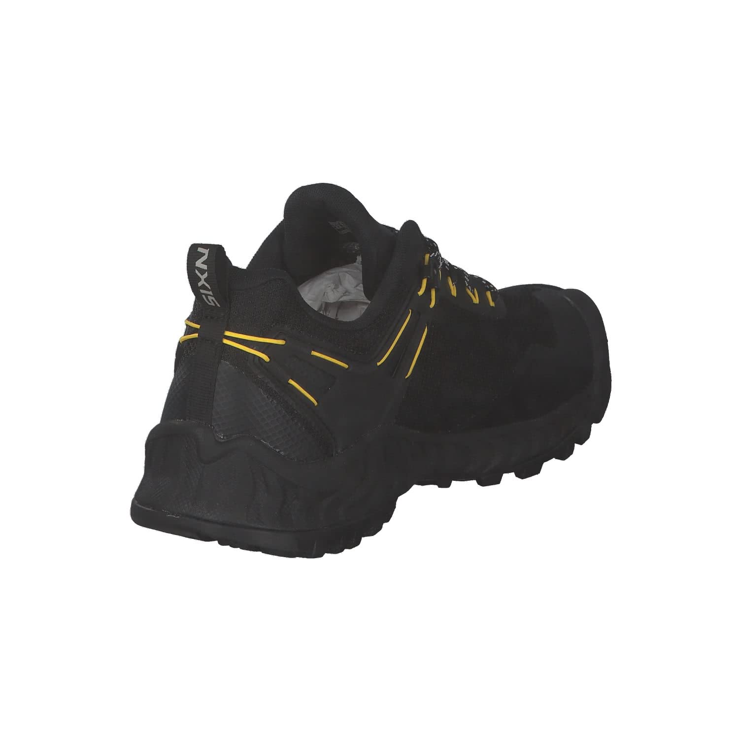 KEEN mens Nxis evo Waterproof fast Packing Hiking Shoe, Black/Keen Yellow, 11.5 US