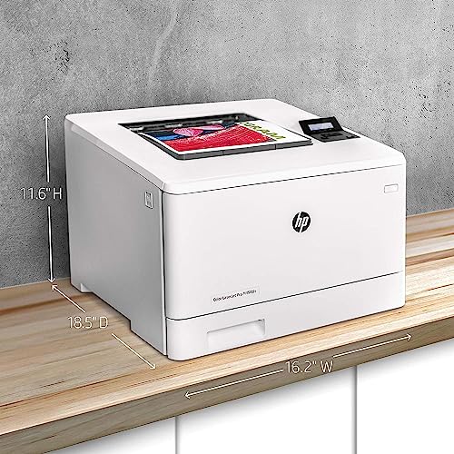 HP Color Laserjet Pro M454dn Wired Laser Printer with Ethernet Connectivity - Print only - 2-line Backlit LCD Display, 28 ppm, 600 x 600 dpi, 8.5 x 14, Auto Duplex Printing, Tillsiy Printer Cable