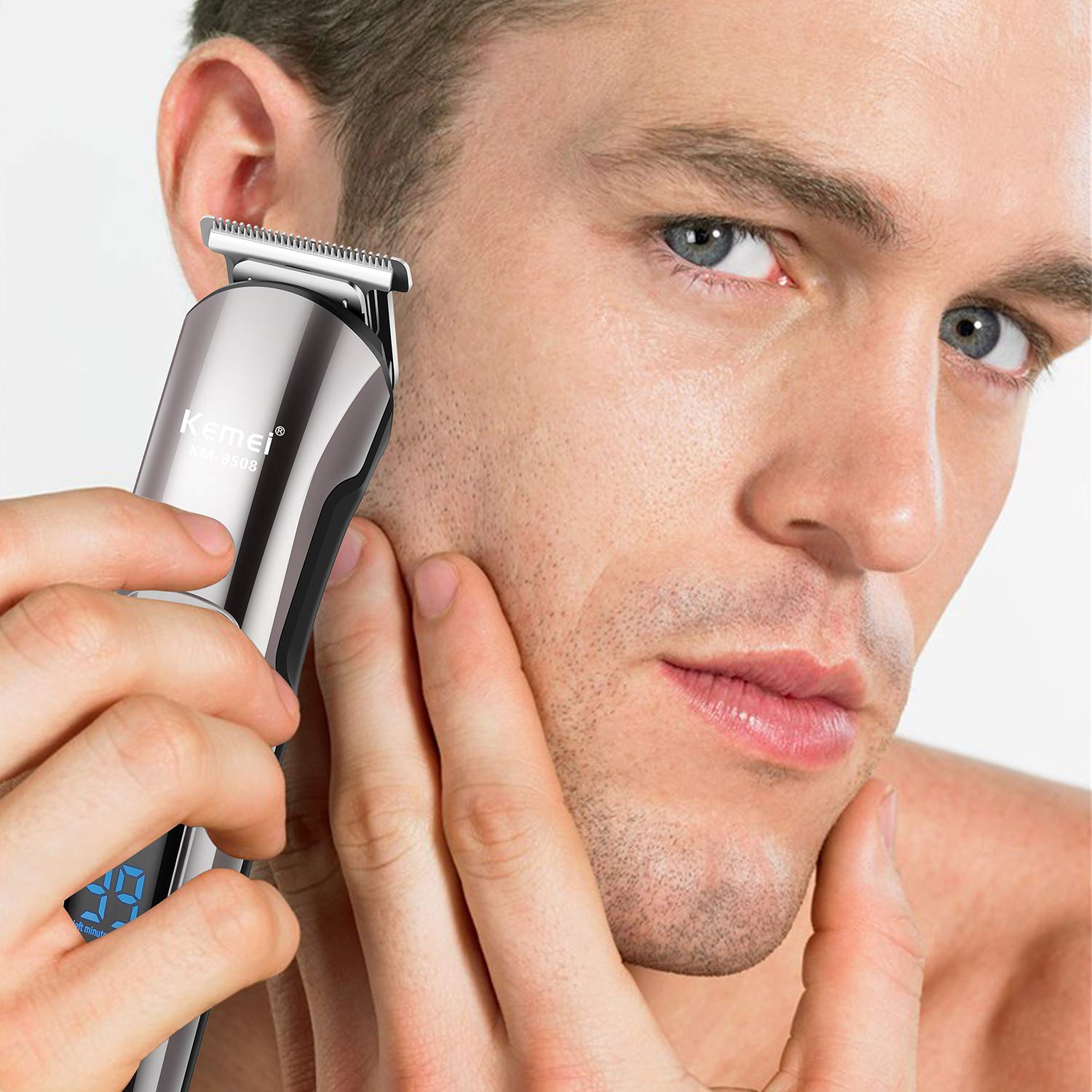 Kemei Hair Clippers Beard Trimmer Mens Grooming kit with Trimmer for Beard, Head, Body, and Face Cordless Waterproof 16 in 1