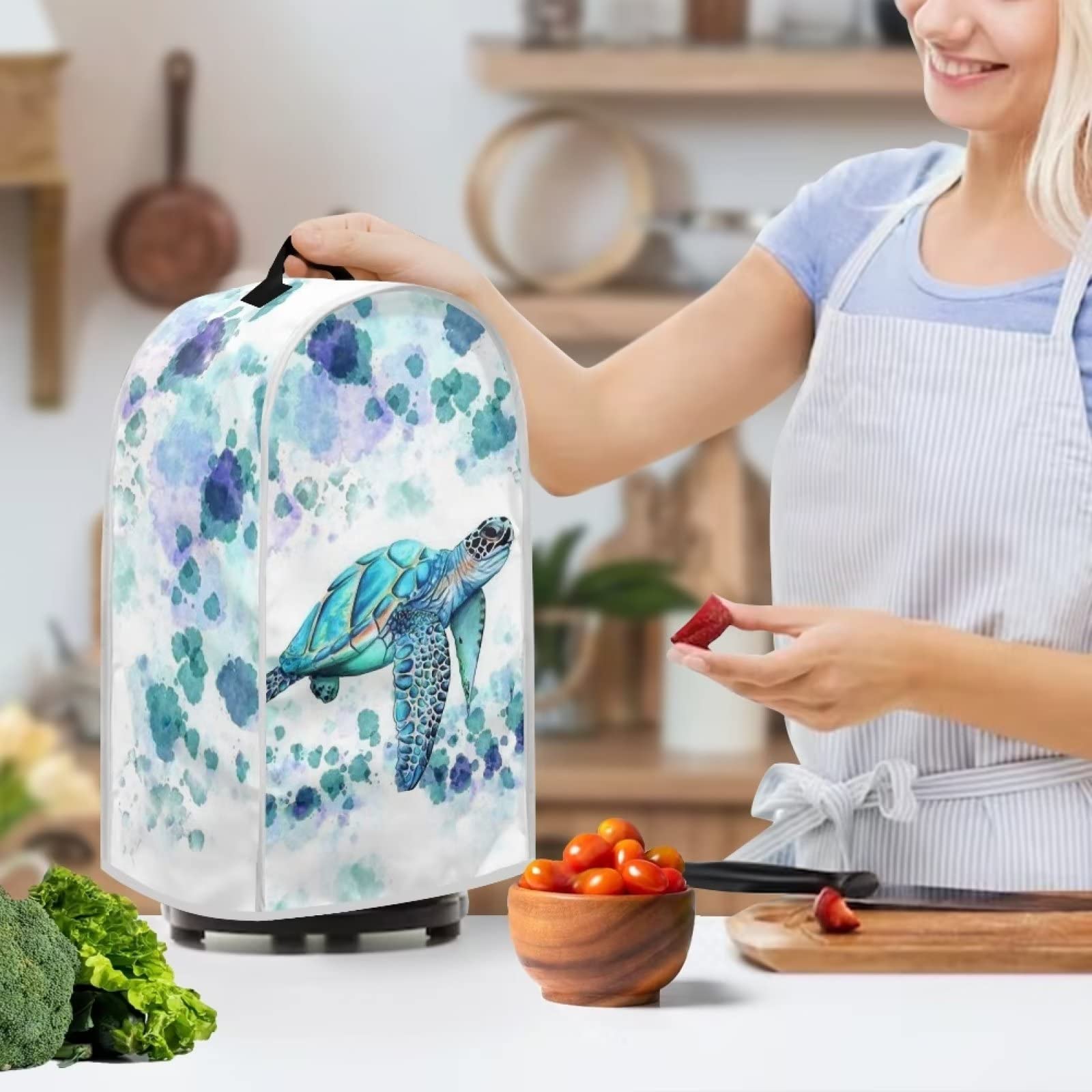 HUISEFOR Sea Turtle Blender Covers Kitchen Appliance Dust Cover Blender Protector Washable Anti Splash Coffee Maker Food Processor Protection Covers for Women