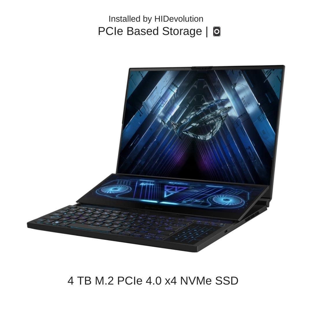HIDevolution ASUS ROG Zephyrus Duo 16 GX650PY 16" WQXGA 240Hz, 2.5 GHz Ryzen 9 7945HX, RTX 4090, 64 GB DDR5 RAM, 4 TB PCIe SSD, Windows 11 Pro