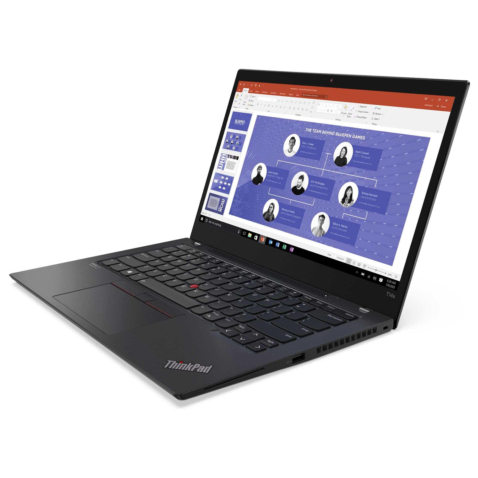 Lenovo ThinkPad T14S Gen 2 Business Laptop 14” FHD IPS Touchscreen (500 nits) AMD 5000 Series Octa-core Ryzen 7 Pro 5850U 32GB RAM 1TB SSD Fingerprint Backlit Keyboard USB-C Win10Pro + HDMI Cable