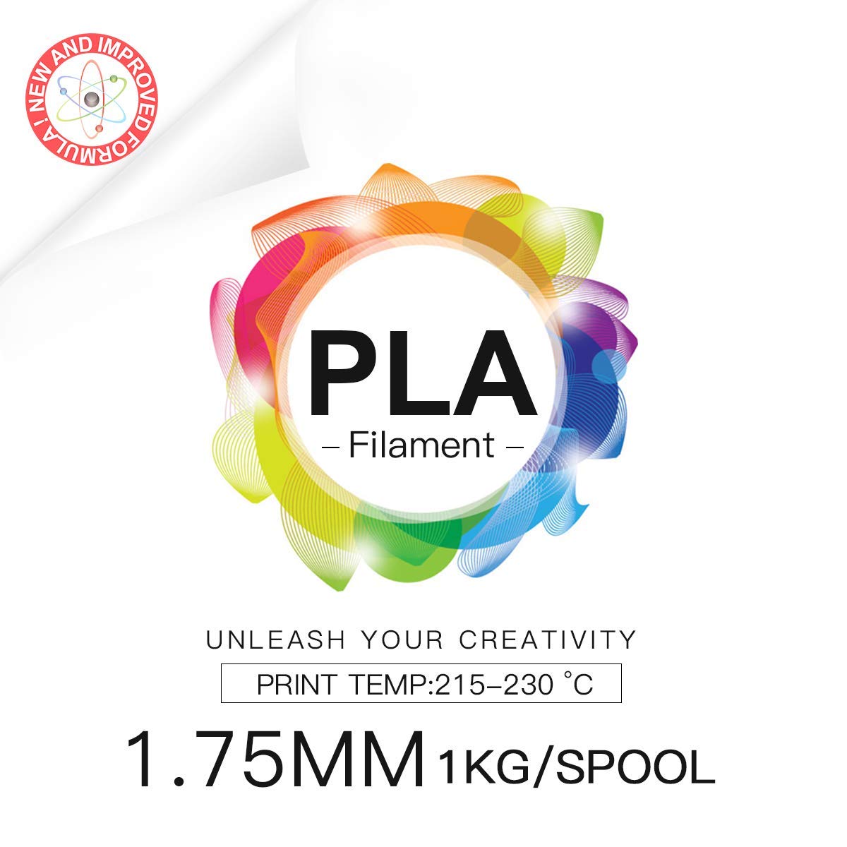 INLAND Micro Center PLA 3D Printer Filament 1.75mm - 2 Pack, Black & White, Dimensional Accuracy +/- 0.03mm - 2kg Cardboard Spools (4.4 lbs) β Fits FDM/FFF Printers β Clog Free Filaments