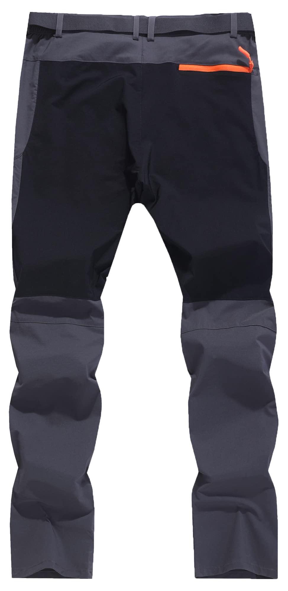 KELOIFUT Men's Hiking Cargo Pants Quick-Dry Outdoor Water Resistant Lightweight Mountain Breathable Zipper Pocket Work Pants Dark Grey L