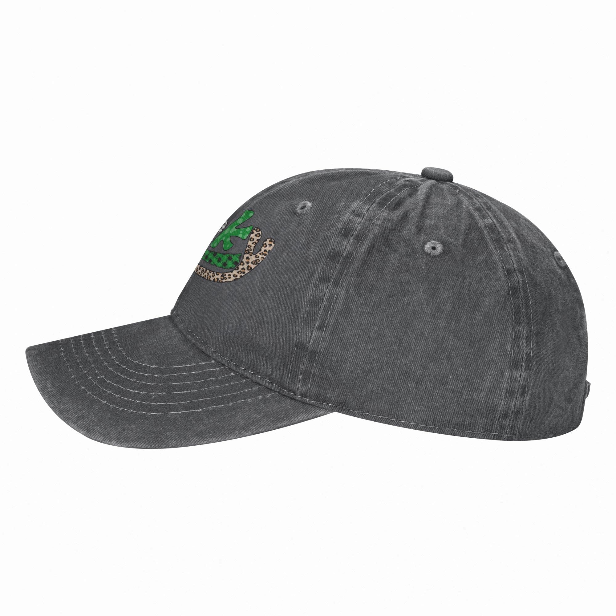 Lucky st Patrick's Day Hat Adjustable Funny Fashion for Men Women Deep Heather
