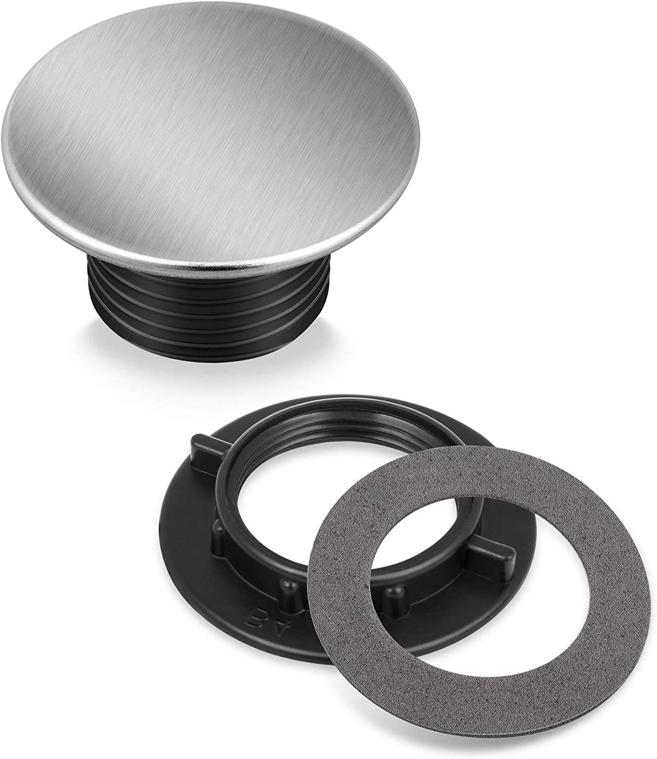 Kitchen Faucet Hole Cover Stainless Steel, Premium Sink Tap Hole Cover, Brushed Stainless Steel (1.2 to 1.6 inch in Diameter)