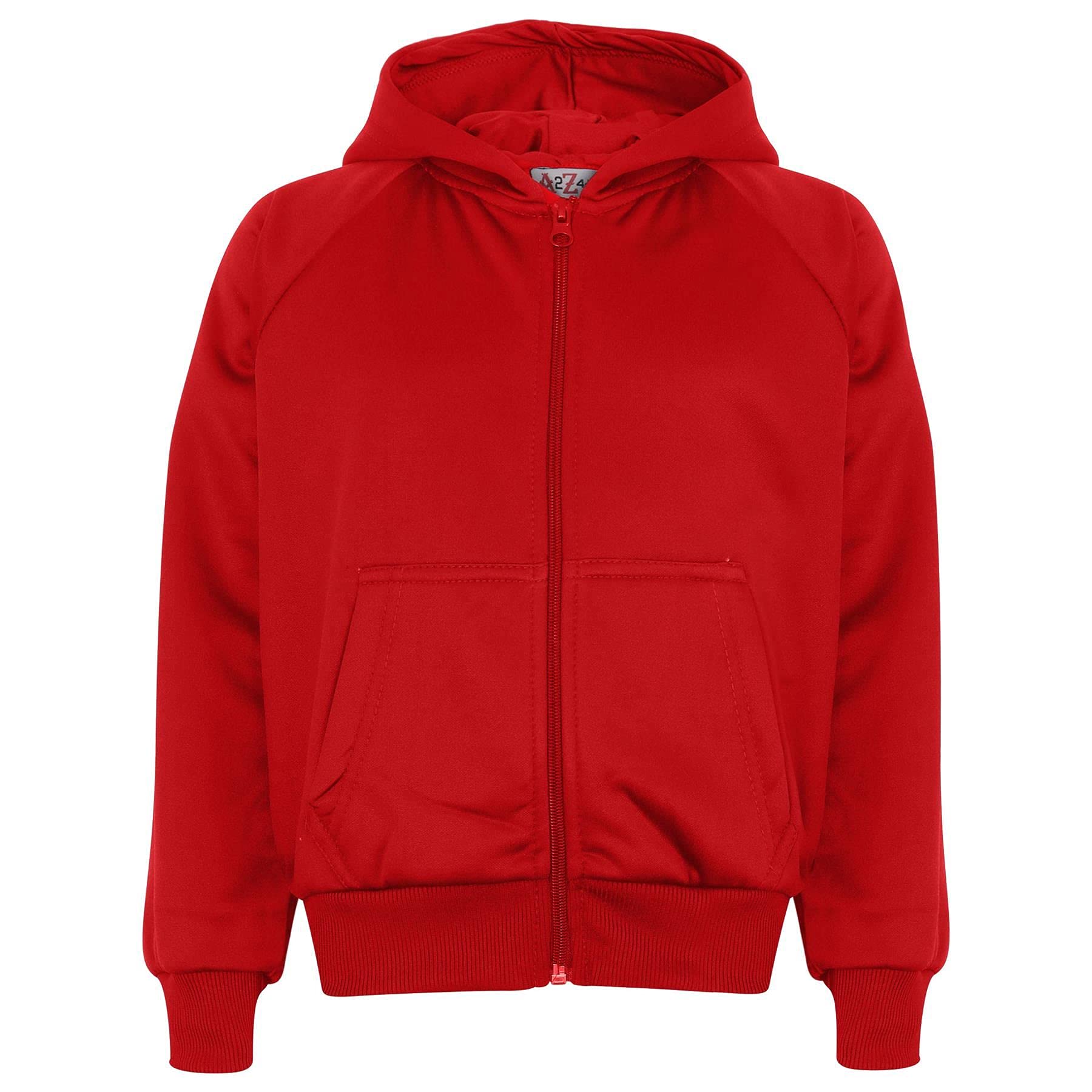 Kids Plain Tracksuit Cuffed Hoodie Red Sweatpants Casual Fashion Girls Boys