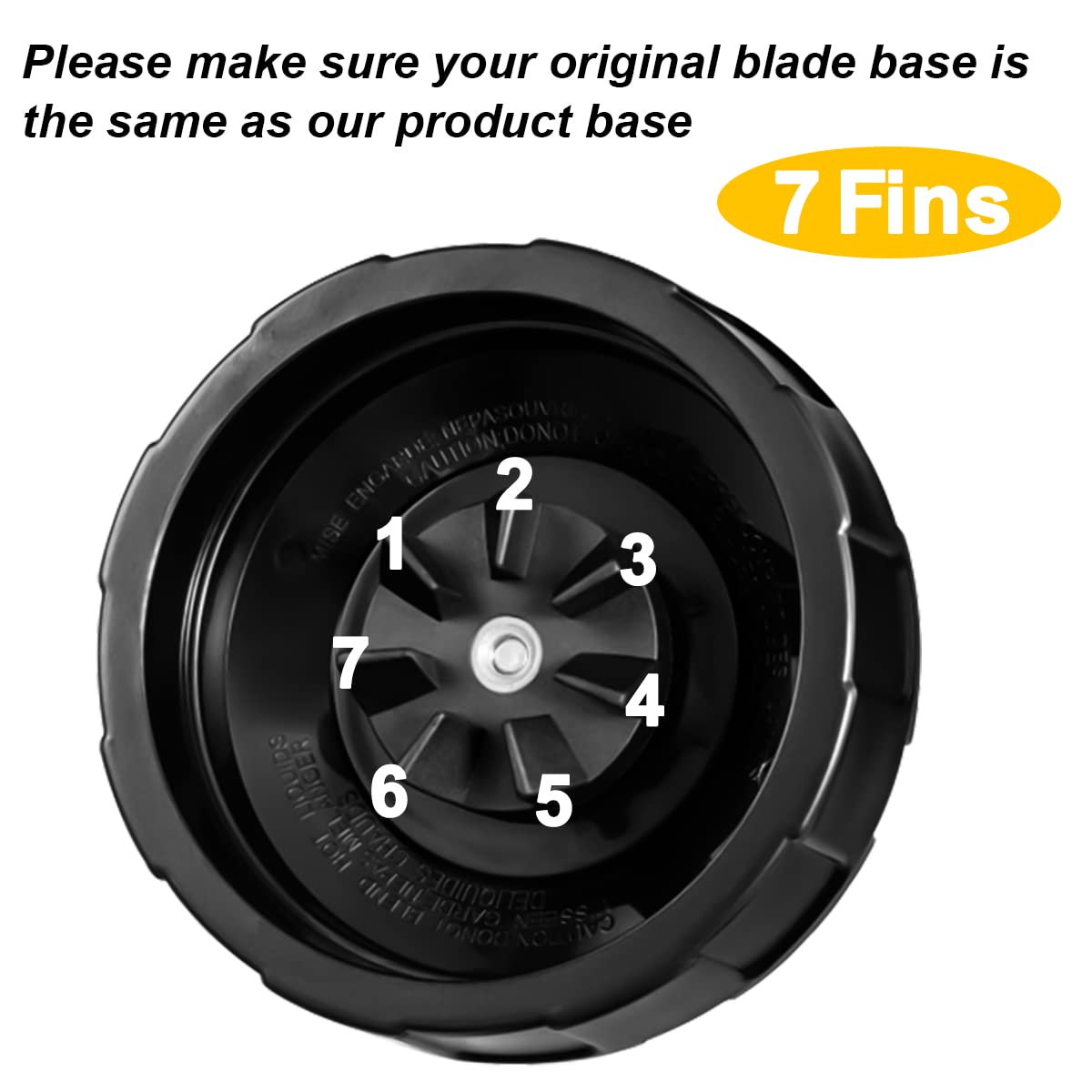 Kalageen Updated 2PCS 7 Fins Blender Blade Compatible with Ninja Blender Blade BL450-30 BL456-30 BL480-30ect. Figure 4 lists more models. Only fit for 18,24,32 oz, No 16oz.