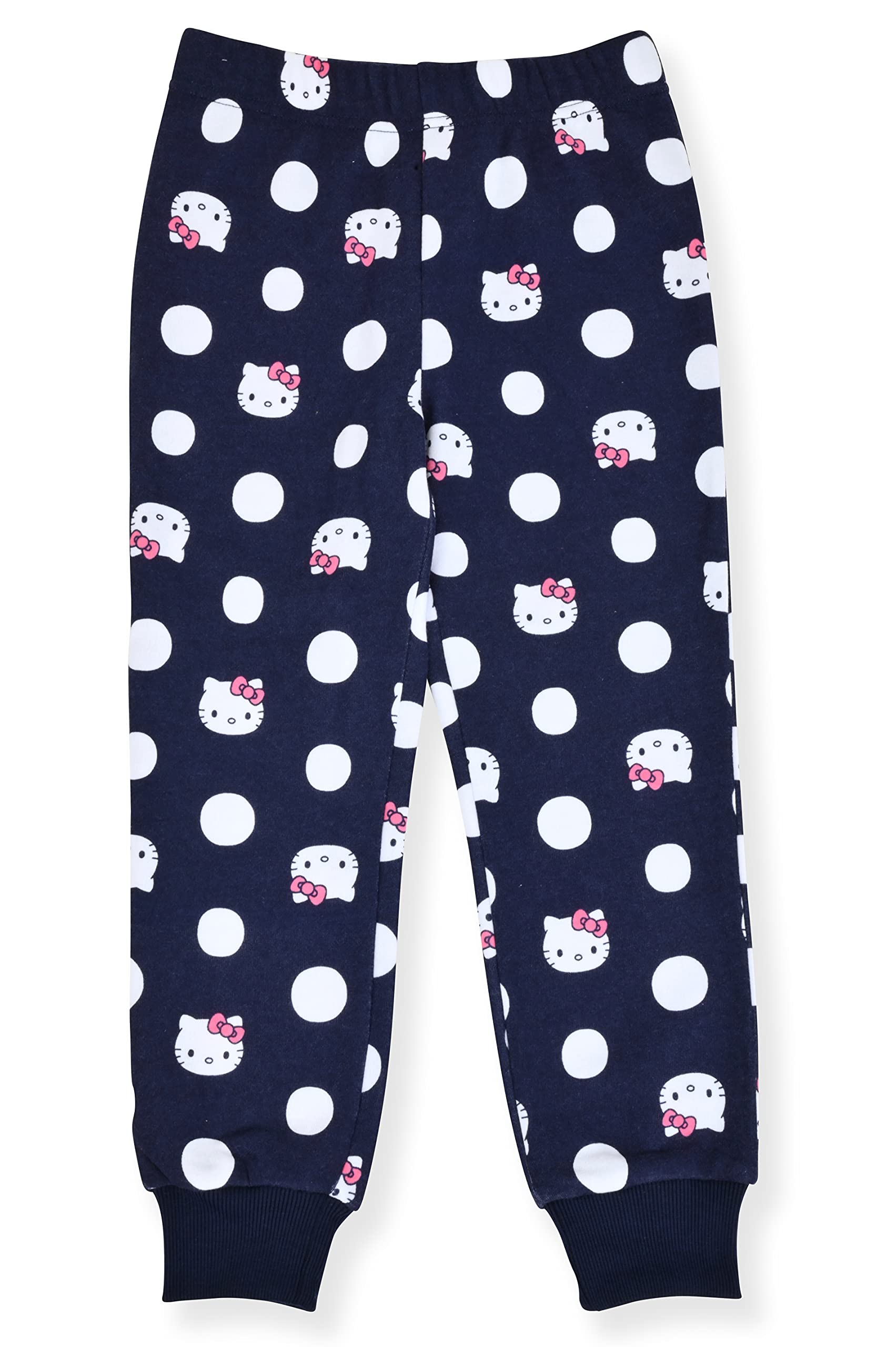 Hello Kitty Girls Jogger Set 2 Piece Fleece Crew Neck Sweatshirt and Jogger Sweatpants (Light Pink, 5/6)