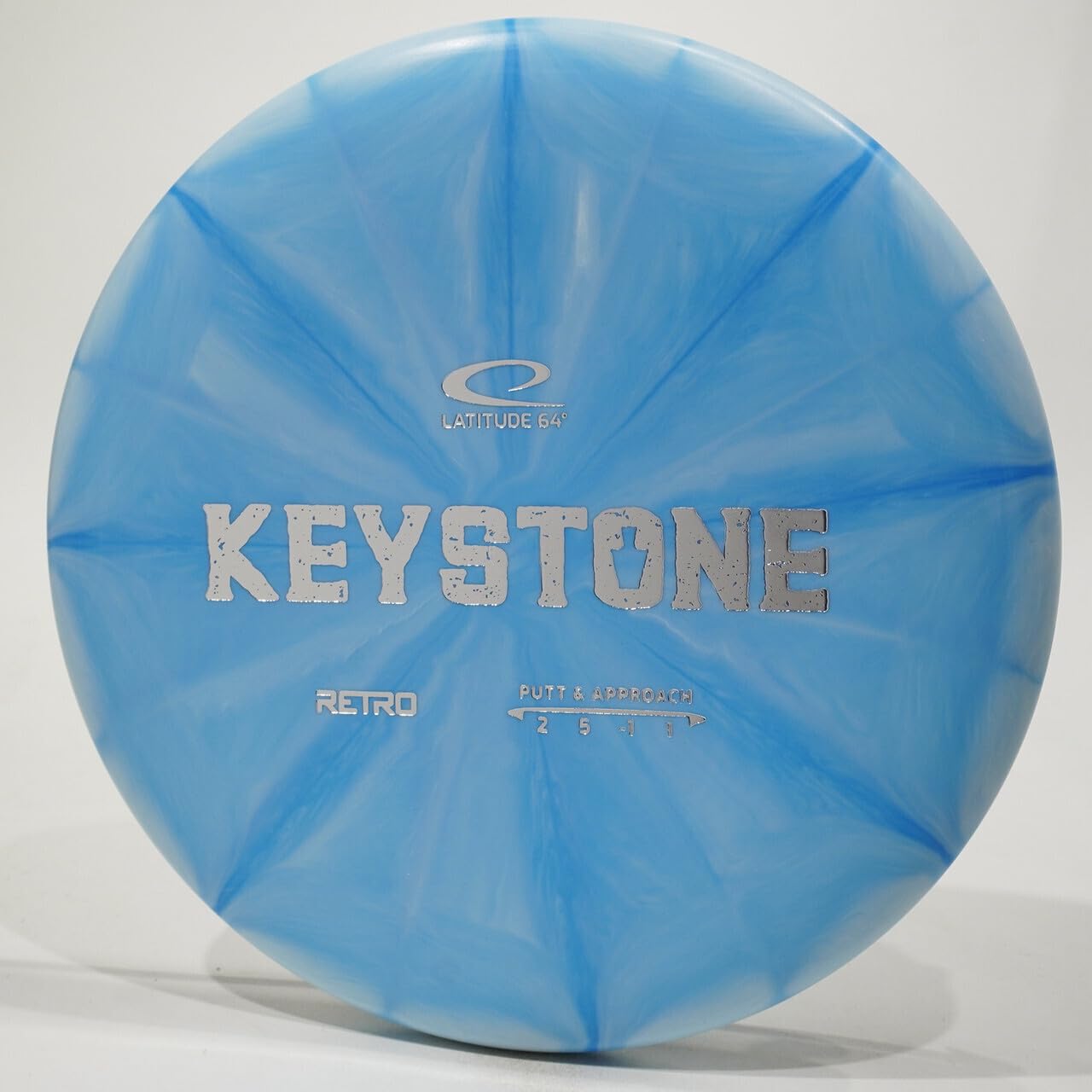 Latitude 64 Keystone (Retro) Putter & Approach Golf Disc, Pick Weight/Color [Stamp & Exact Color May Vary] Purplish Swirly 173-174 Grams
