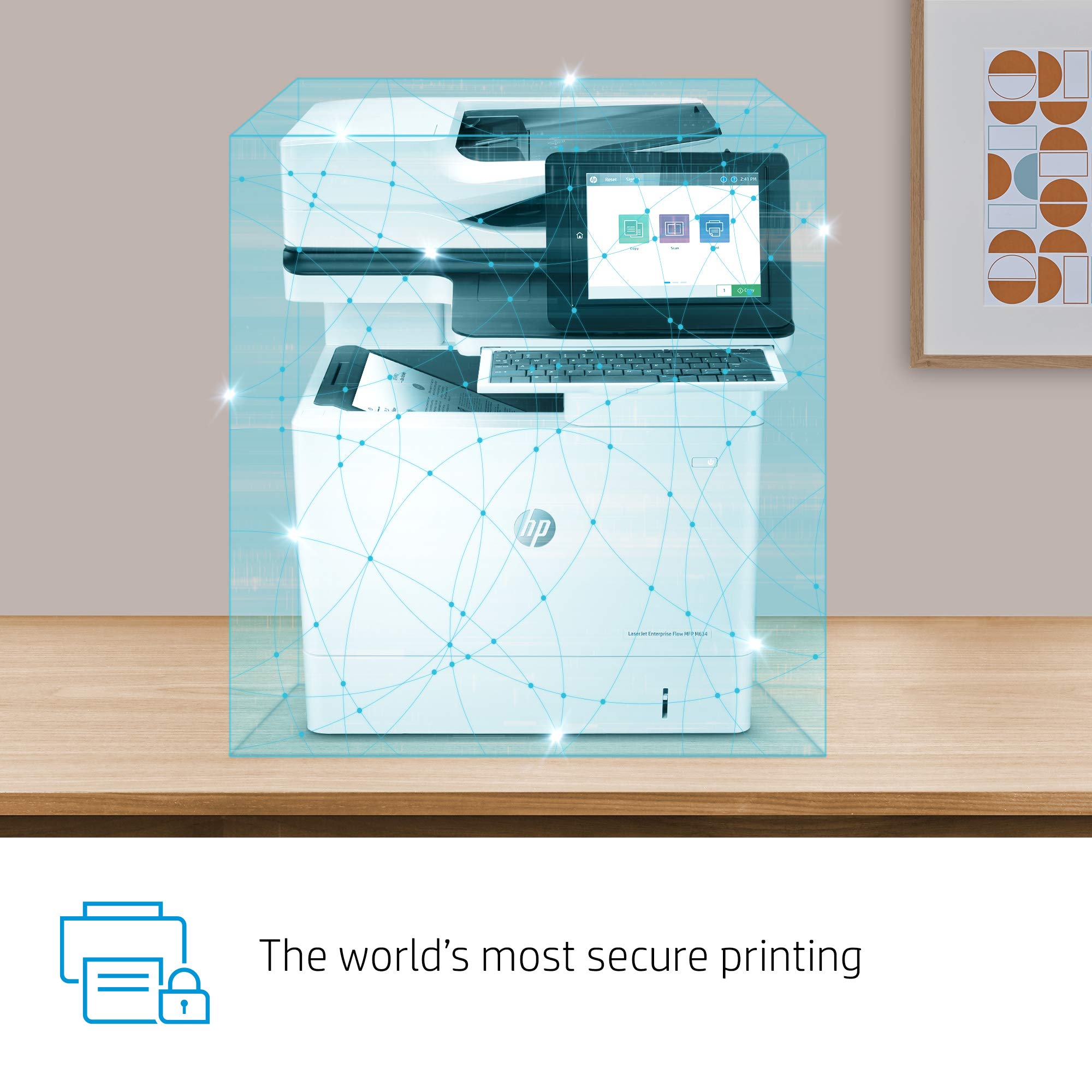 HP LaserJet Enterprise Flow MFP M634h Monochrome All-in-One Printer with built-in Ethernet & 2-sided printing (7PS95A) (Renewed)