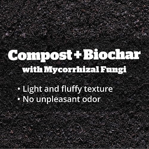 Wakefield Compost + Biochar with Mycorrhizal Fungi β Premium Aged Organic Compost with Mycorrhizal Fungi, Blended with 100% Biochar β 1 cu/ft