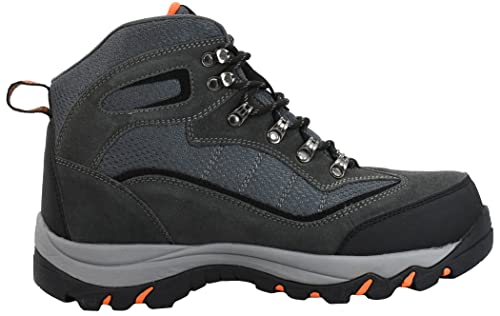 Hi-Tec Men's Skamania Mid WP-M Hiking Boot, Charcoal Grey/Burnt Orange, 10