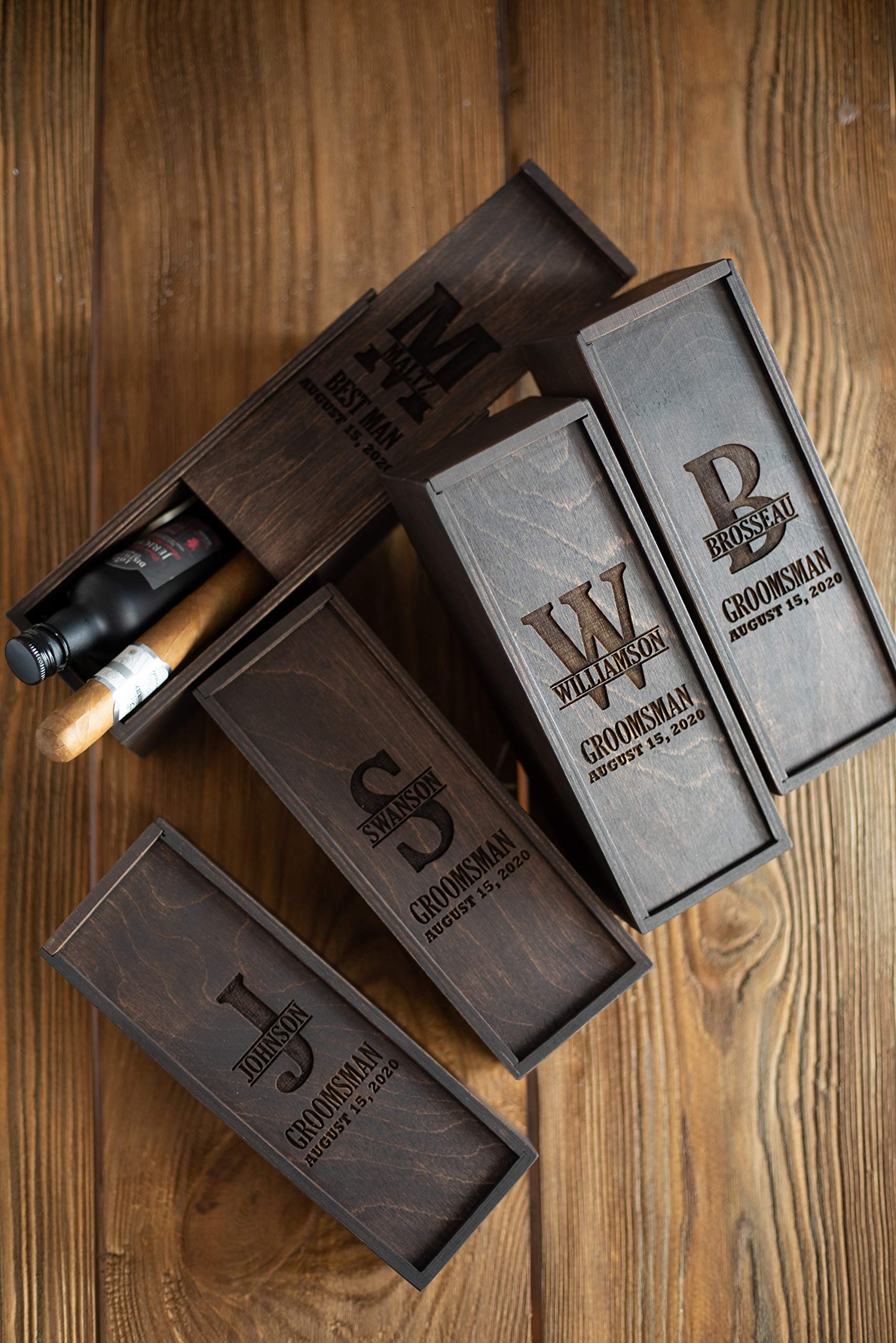 Personalizable Groomsmen Gift Box, Groomsmen Proposal, Best Man Proposal, Father of Bride Gift, Cigar Gift Box, Father of Groom Gift, Keepsake box