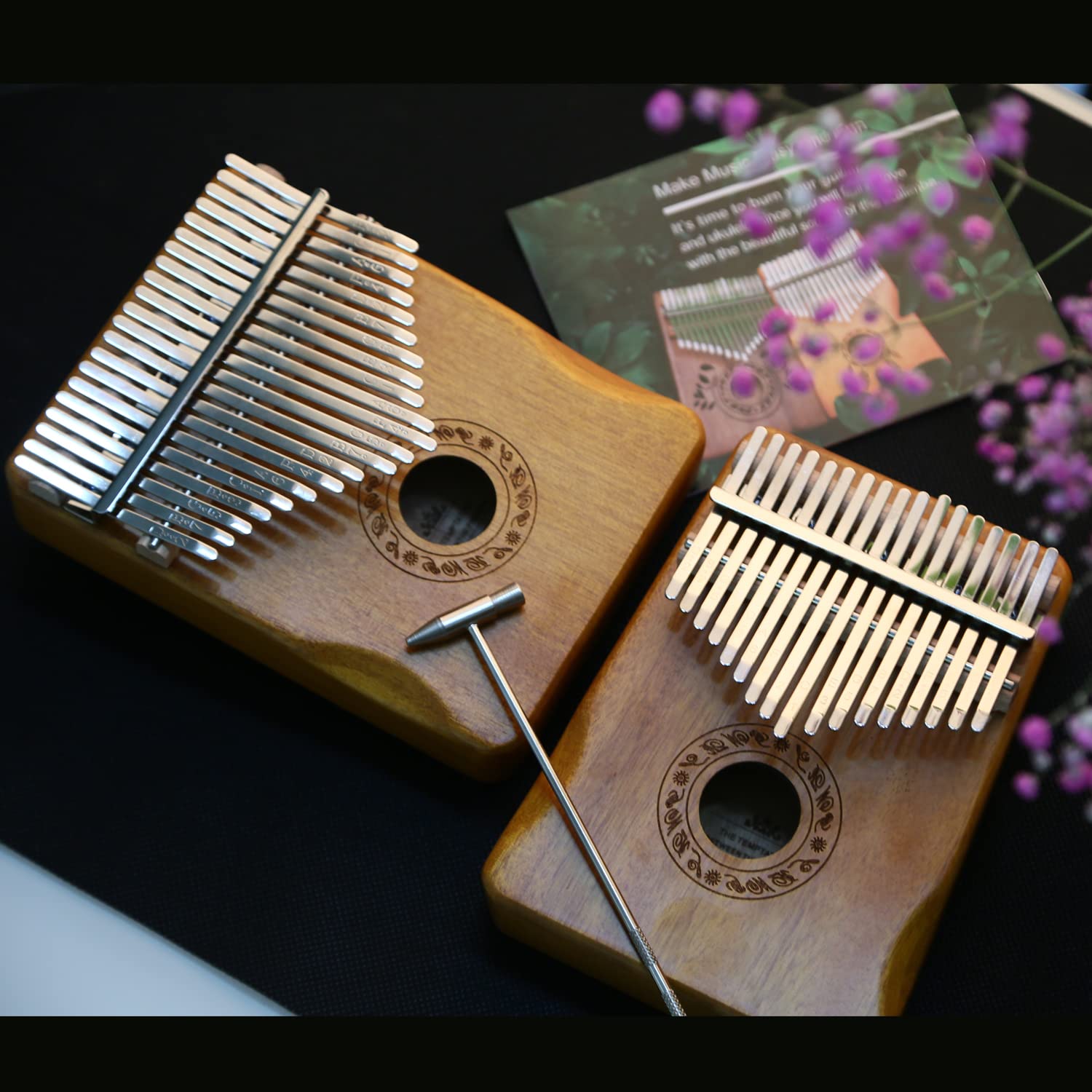 Kalimba portable 21-key thumb piano, easy to learn portable instrument present, suitable for adults, children and beginners