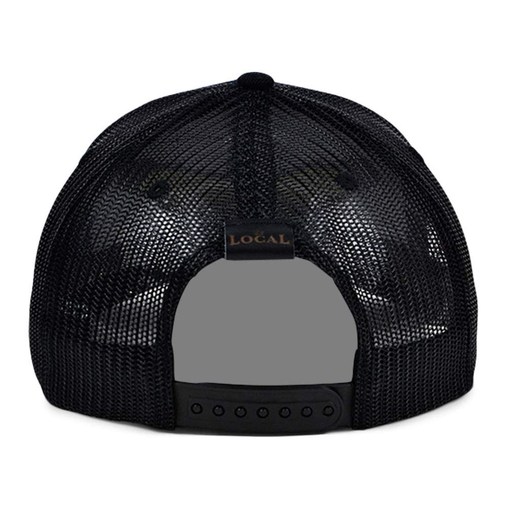 Local Crowns Animal Collection Eagle Gradient Patch Cap, Trucker Style Snapback Hat for Men and Women Black