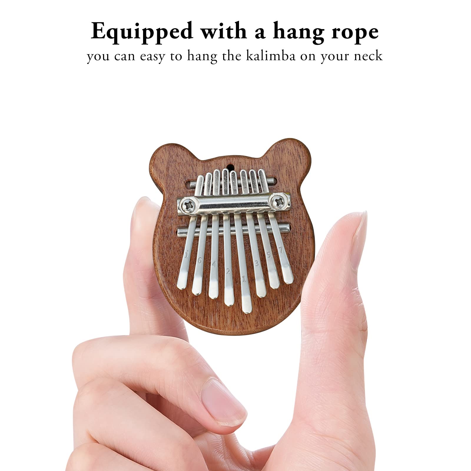 Kalimba Thumb Piano - 8 Keys Tiny piano,Portable Mini Finger Piano with Lanyard, Musical Instruments for Kids and Adults, Perfect Musical Gifts for Beginners