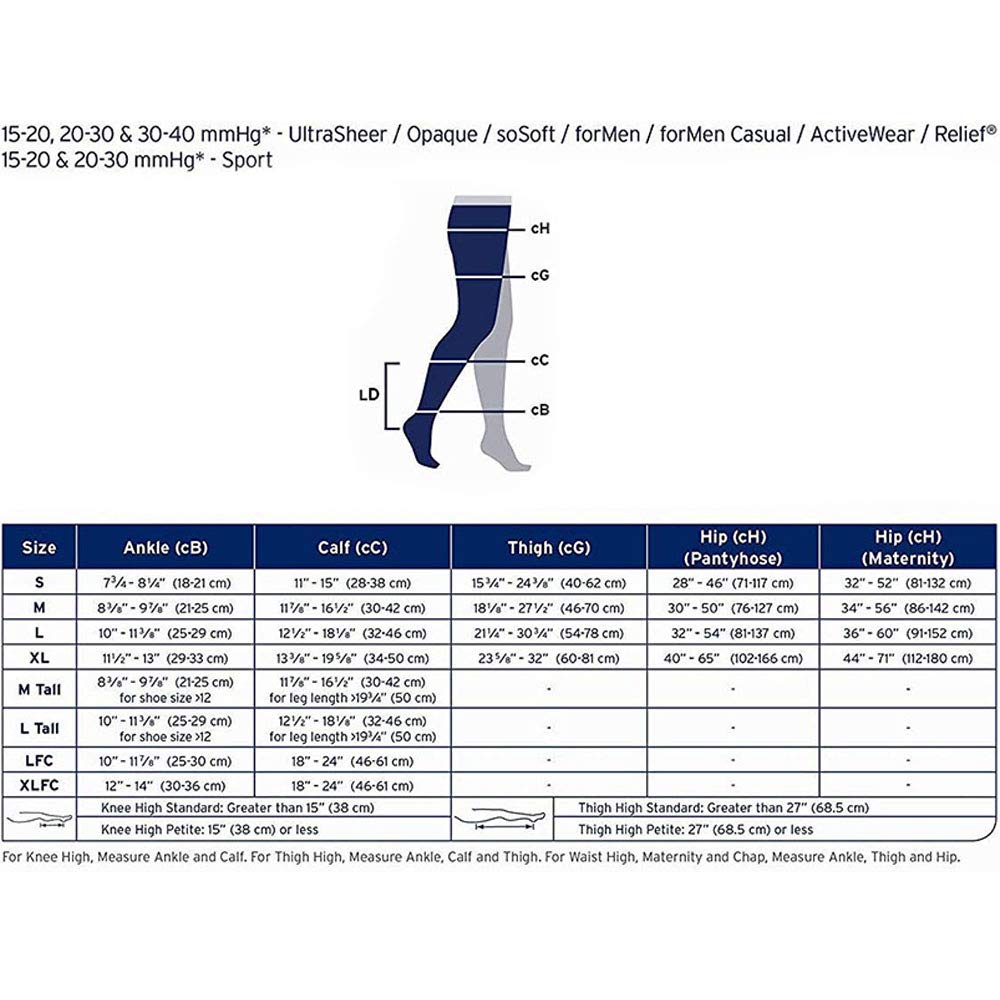 JOBST Relief Knee High 20-30 mmHg Open Toe Unisex For Men & Women Compression Socks, Beige - Choose Your Size