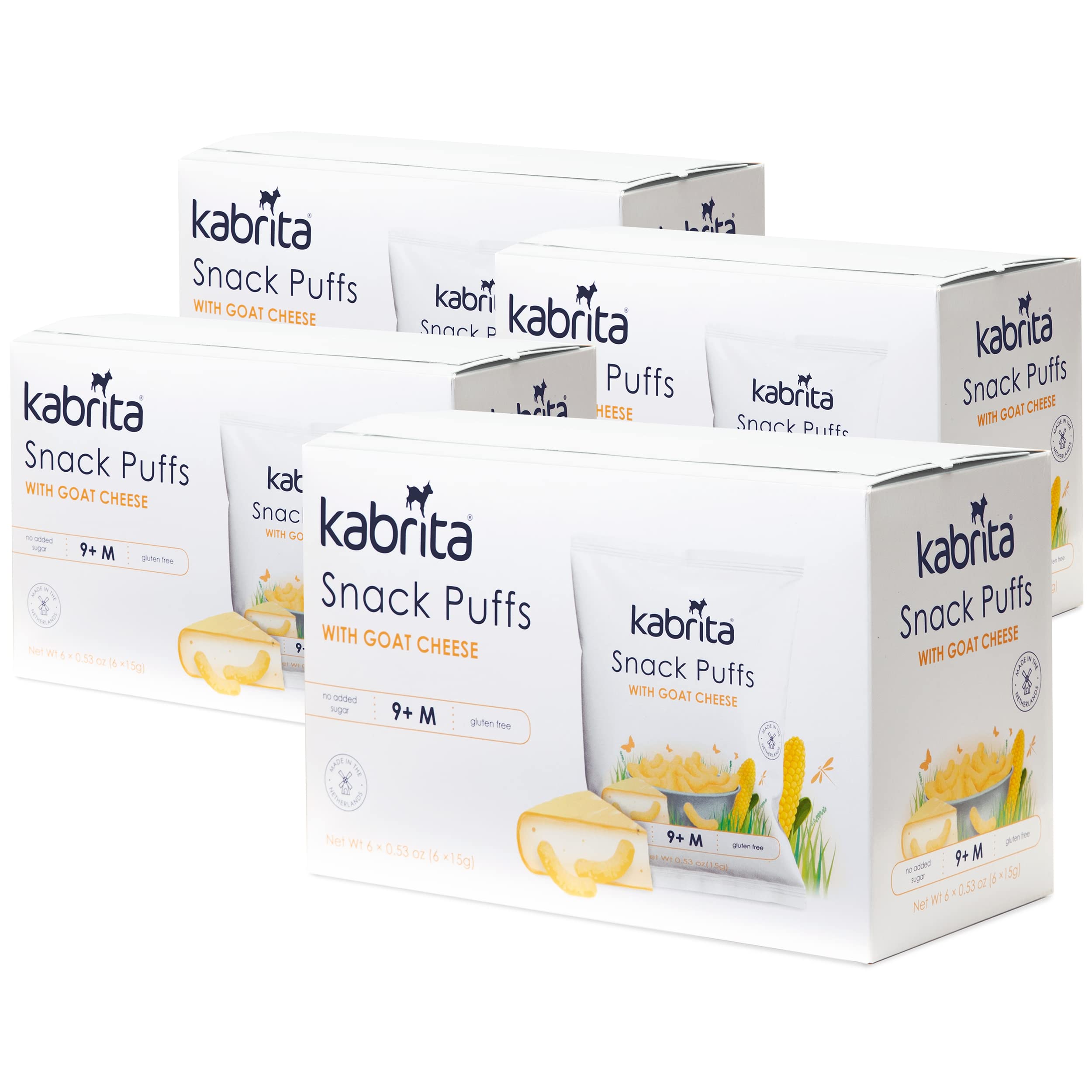 Kabrita Snack Puffs With Goat Cheese, 0.53 Ounce (Pack of 24)