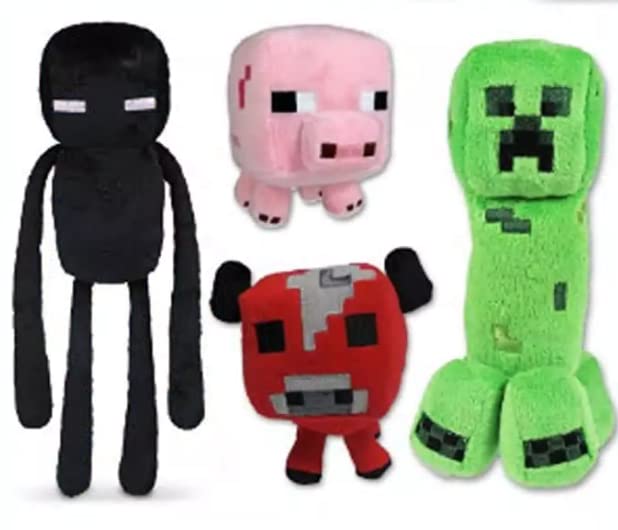 XSLWAN Creeper Plush Toys ,Baby Pig,Baby Mooshroom Plushand Enderman Game Plush Stuffed Toys for GIF